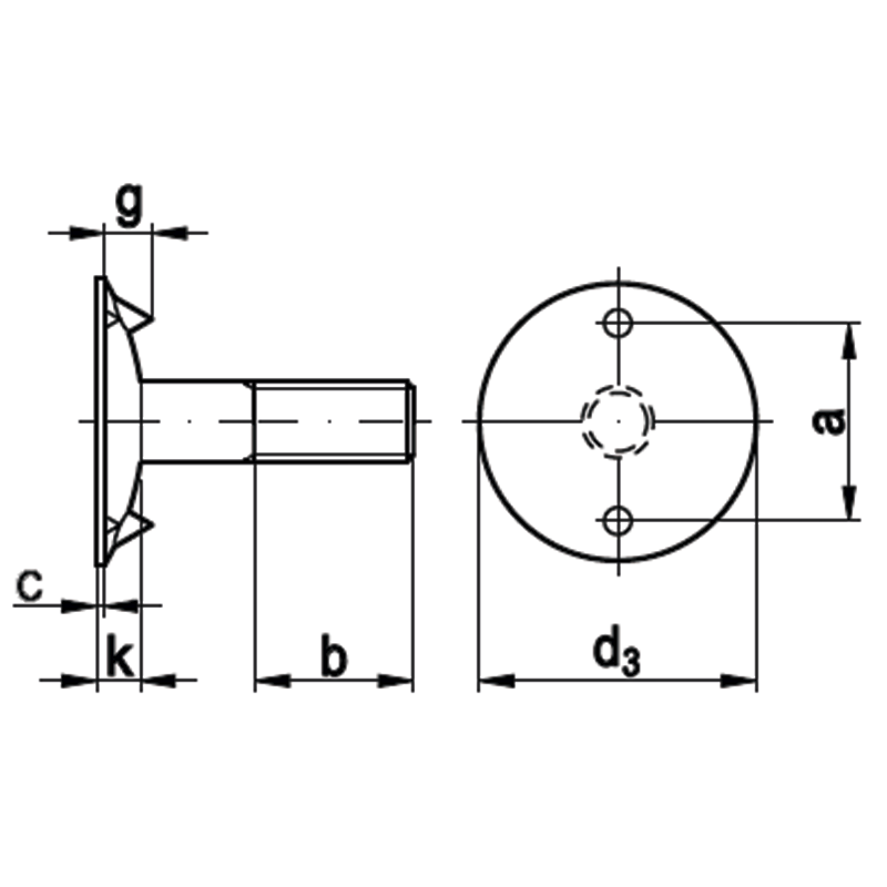 DIN 15237. Болт норийный.